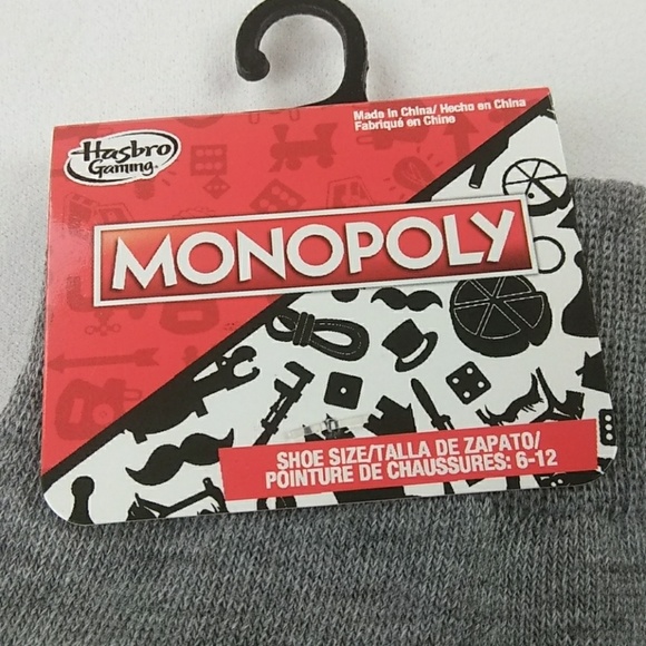 Hasbro | Underwear & Socks | Mr Monopoly Socks New Crew Gray Hasbro ...